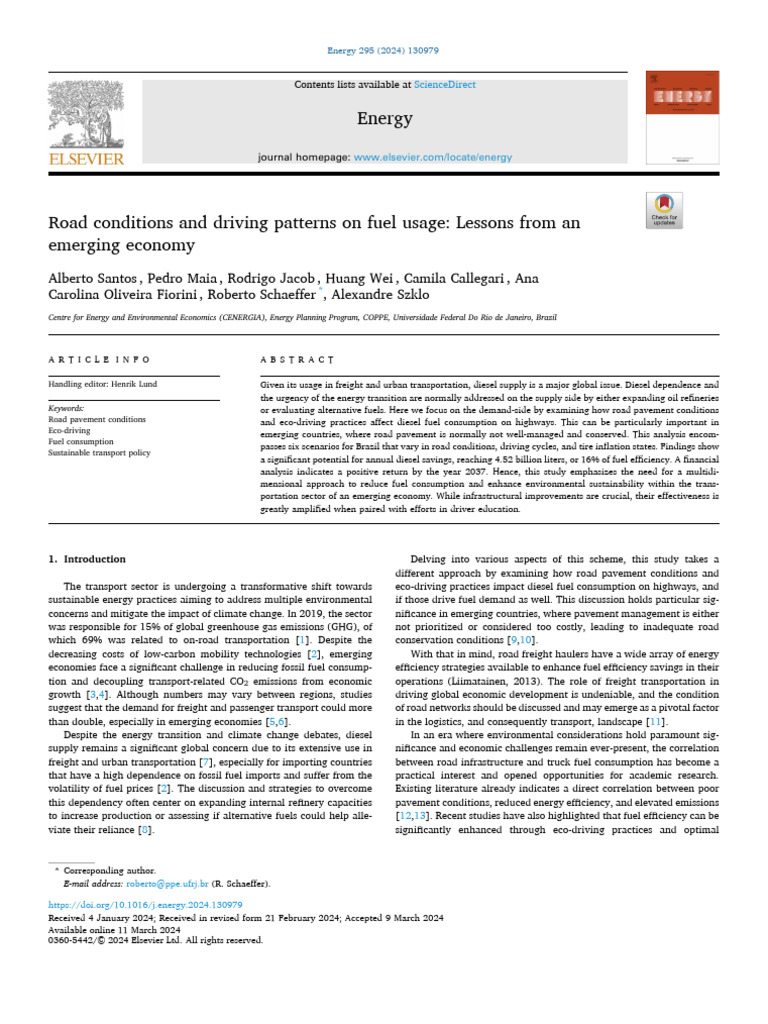 Road Conditions and Driving Patterns On Fuel Usage - Lessons From An ...