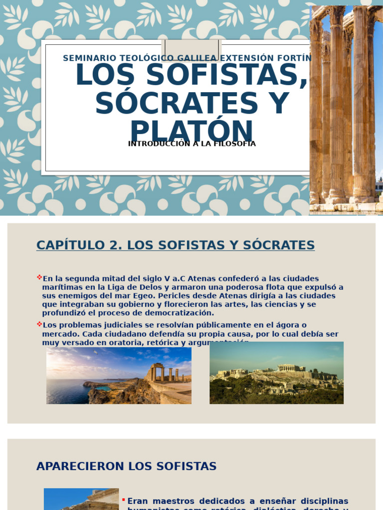 Sofistas, Sócrates y Platón en Filosofía | PDF | Platón | Sócrates