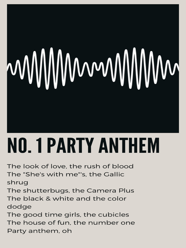 No. 1 Party Anthem Overview | PDF