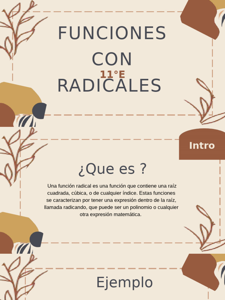 Funciones Radicales: Definición y Ejemplos | PDF