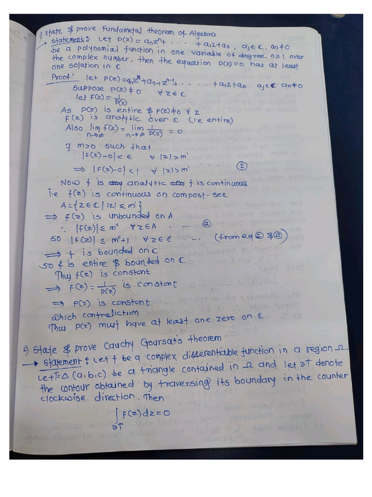 Complex Analysis Theorem 1 | PDF