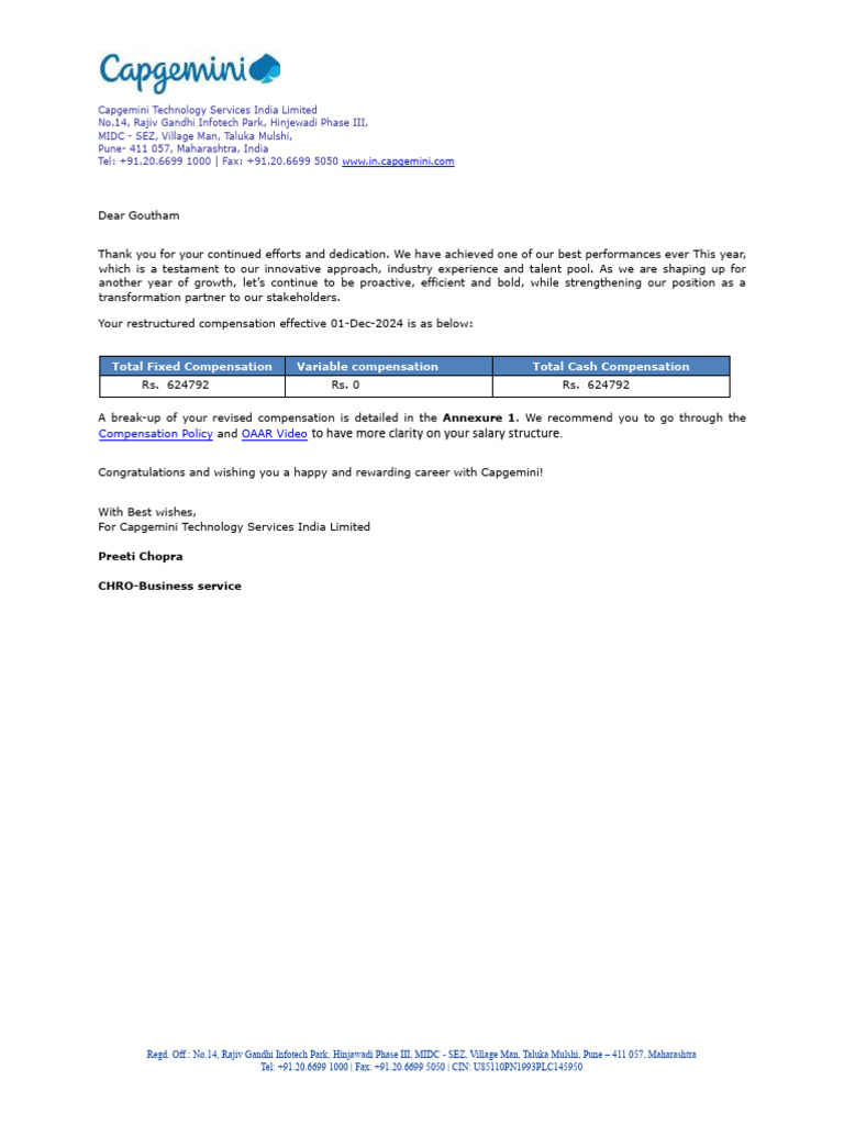 Salary Restructure 2024 | PDF | Insurance | Employment