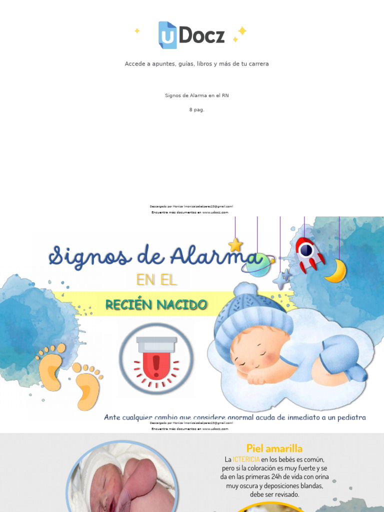 Signos de Alarma en Recién Nacidos | PDF | Heces | Especialidades Medicas