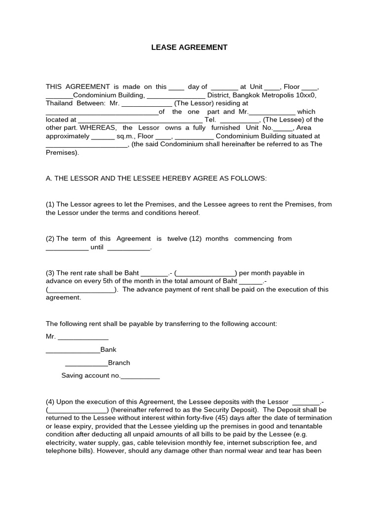 Plus Property Lease Agreement | PDF | Lease | Private Law