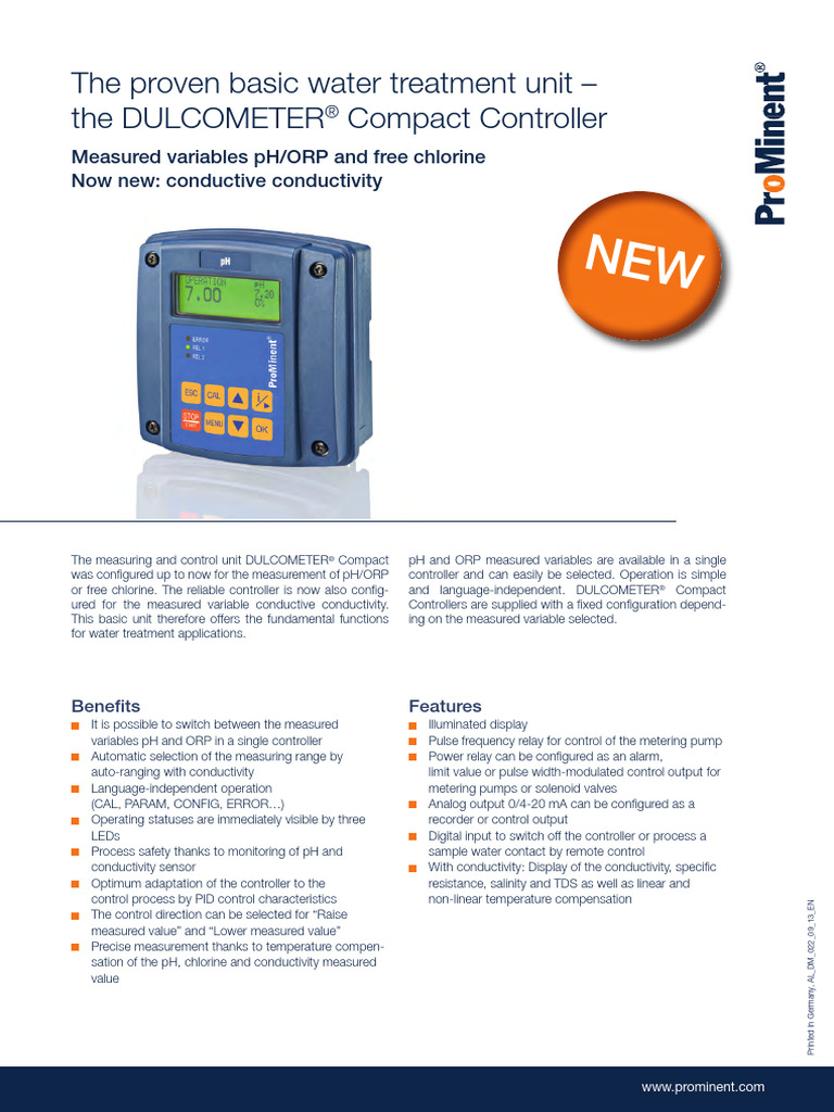Dulcometer Compact - With Sensor CLB | PDF | Relay | Electronics