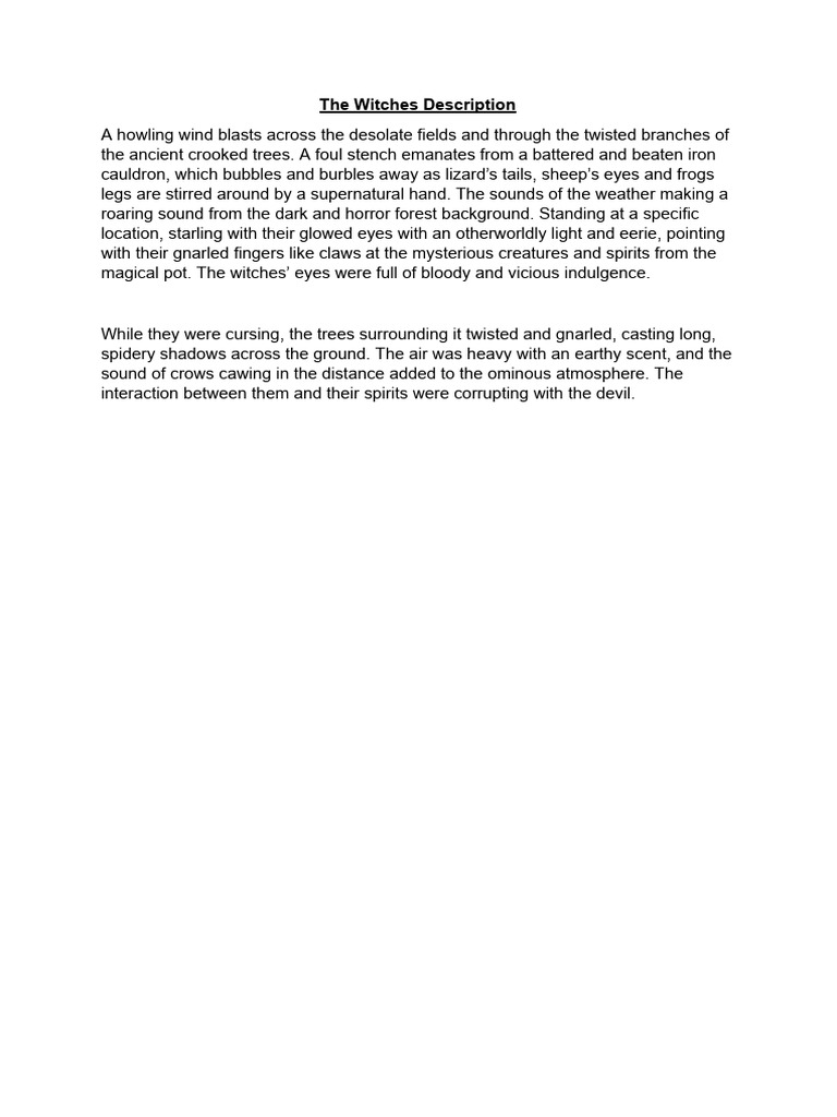 The Witches Description2024 | PDF