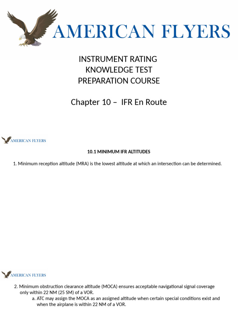 Chap 10 - IfR en Route | PDF | Instrument Flight Rules | Visual Flight ...