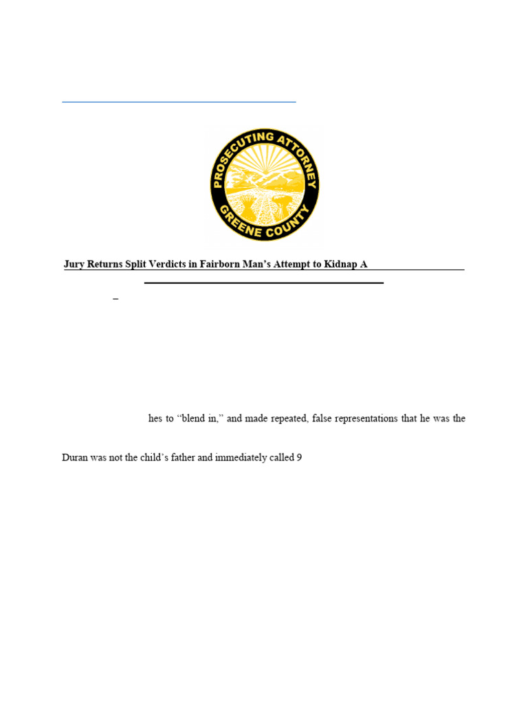 Reid Duran Press Release - 202403051511121715 | PDF | Acquittal | Verdict