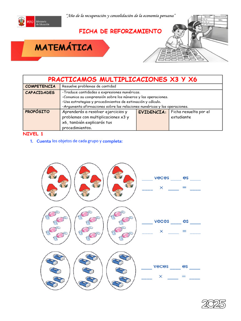 F.ref. Mate Multiplicación Por 3 y Por 6 | PDF