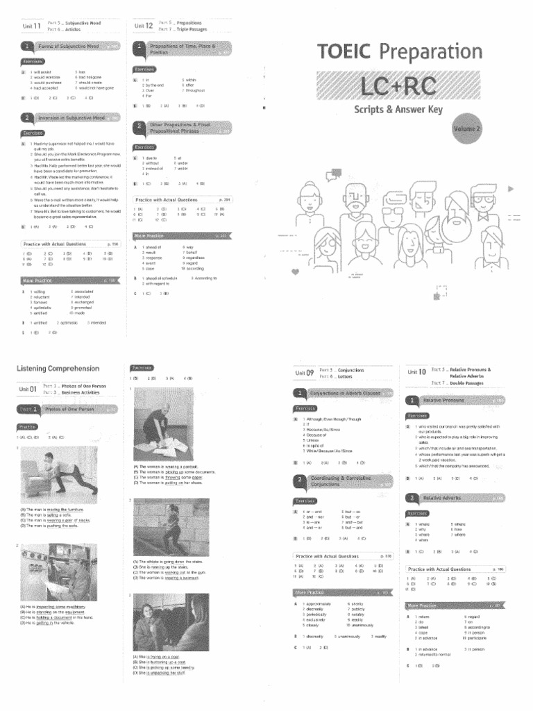 TOEIC A - Scripts + Answer Key | PDF