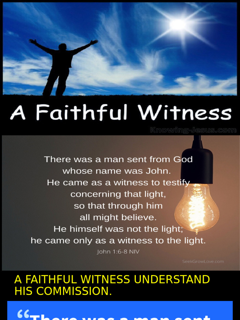 Becoming A Faithful Witness | PDF