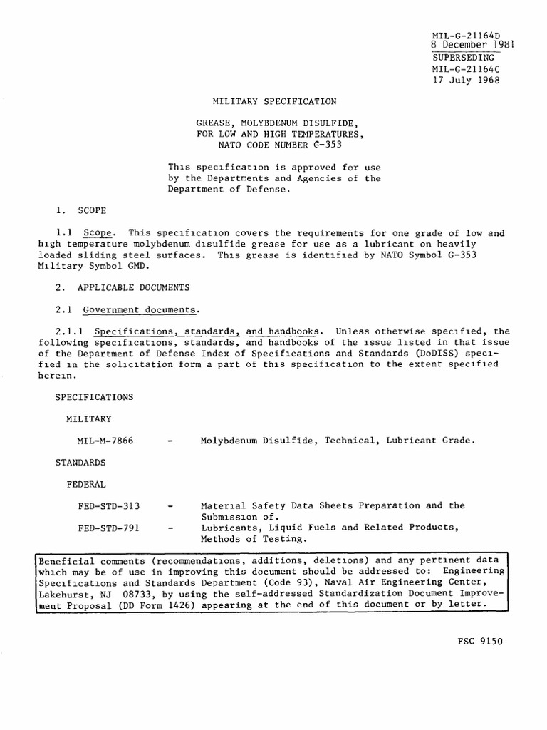 Mil G 21164 | PDF