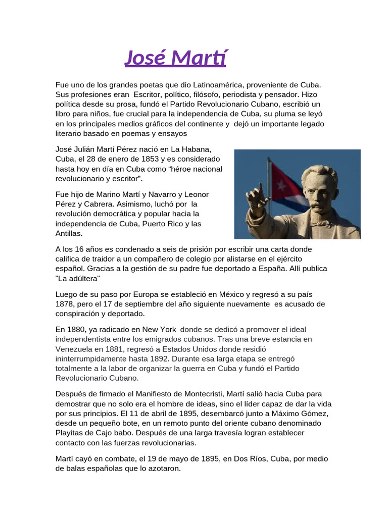 José Martí | PDF | Cuba