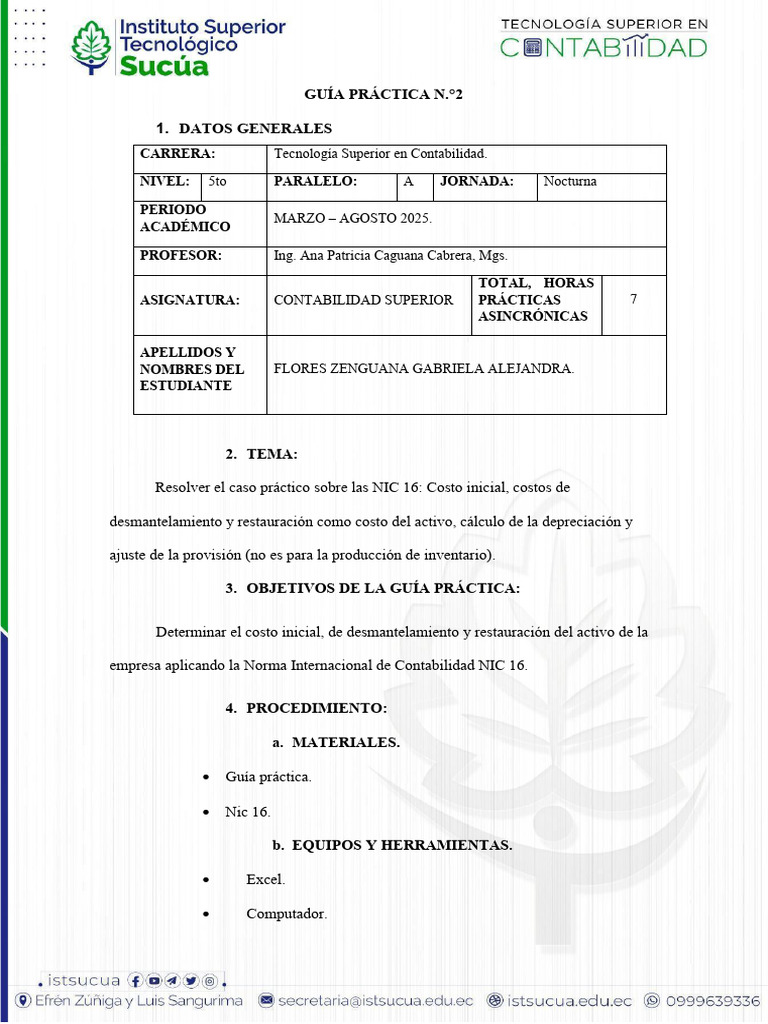 Guía Práctica Conta n2 5to | PDF | normas internacionales de INFORMACION FINANCIERA | Contabilidad
