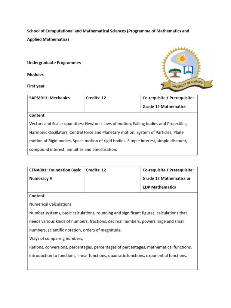 Undergraduate-Programmes Applied Maths | PDF | Eigenvalues And ...