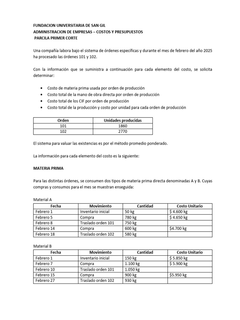 Parcial Primer Corte | PDF | Economias