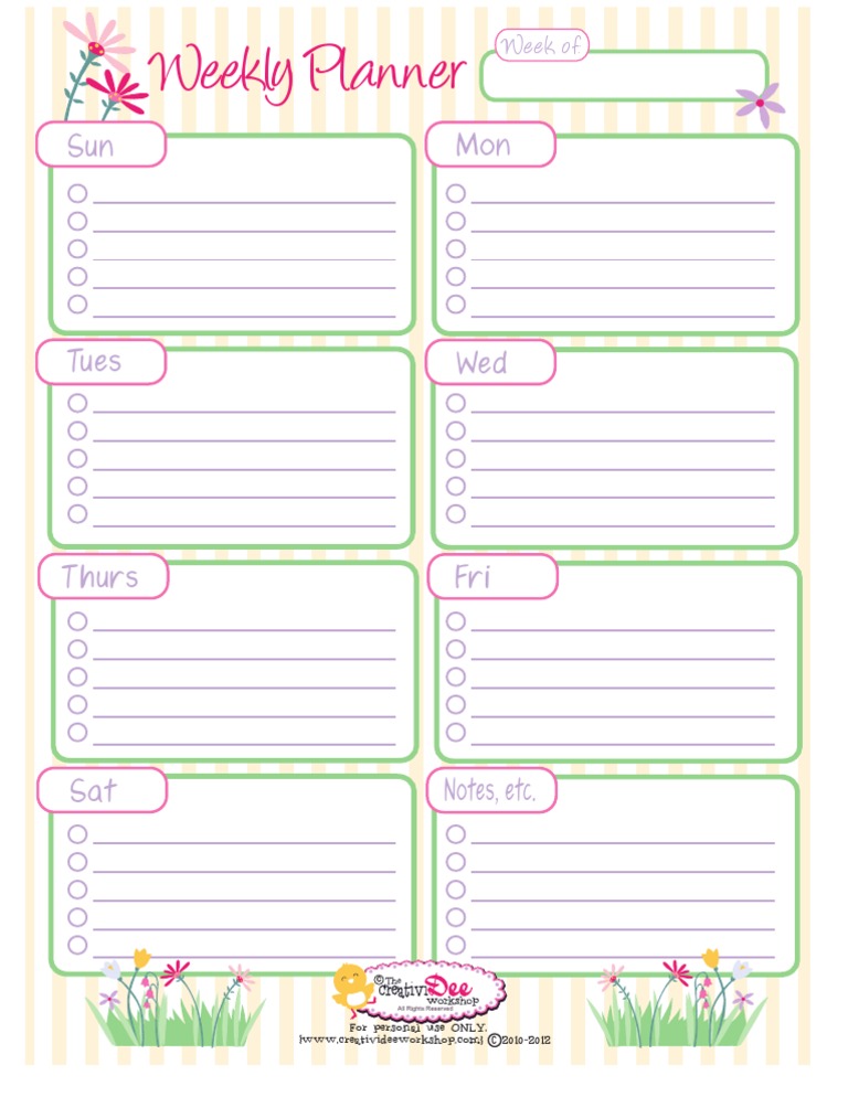 April Weekly Planner | PDF | Career & Growth | Art