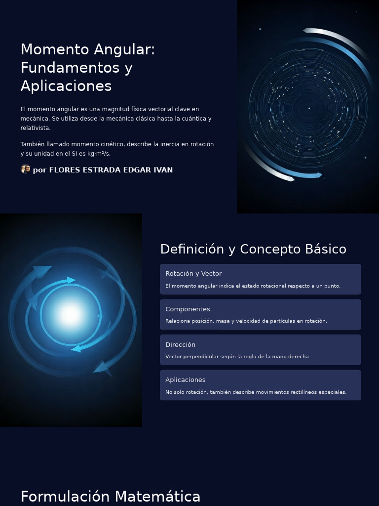 Momento Angular Fundamentos y Aplicaciones | PDF | Esfuerzo de torsión ...