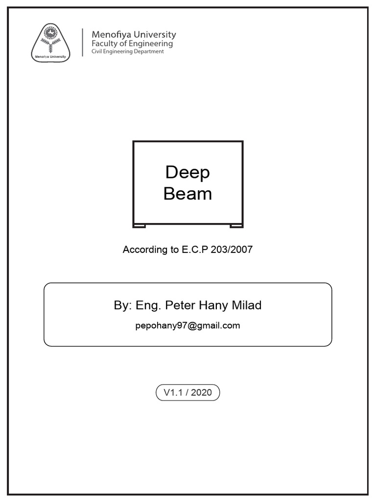 Deep Beam Design | PDF | Beam (Structure) | Bending