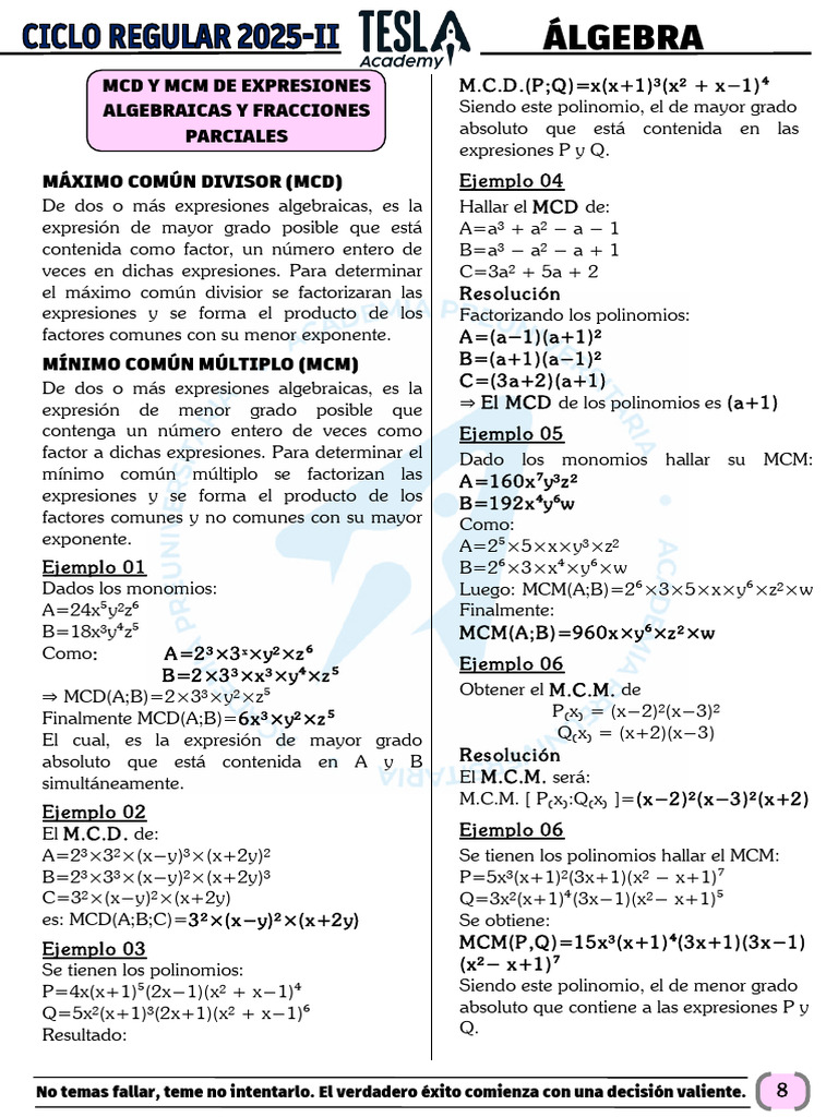 Teoría de MCD Y MCM de Fracciones | PDF | Análisis matemático | Análisis numérico