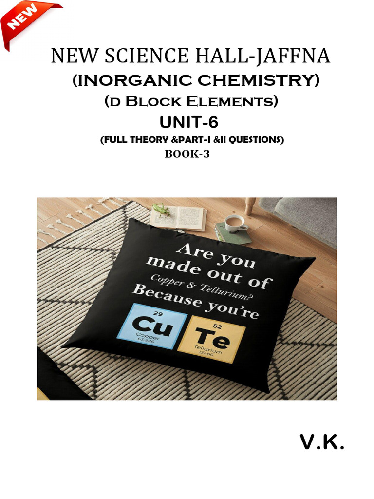 Inorganic 2025 D Block by V.K Sir | PDF | Transition Metals | Chemical ...
