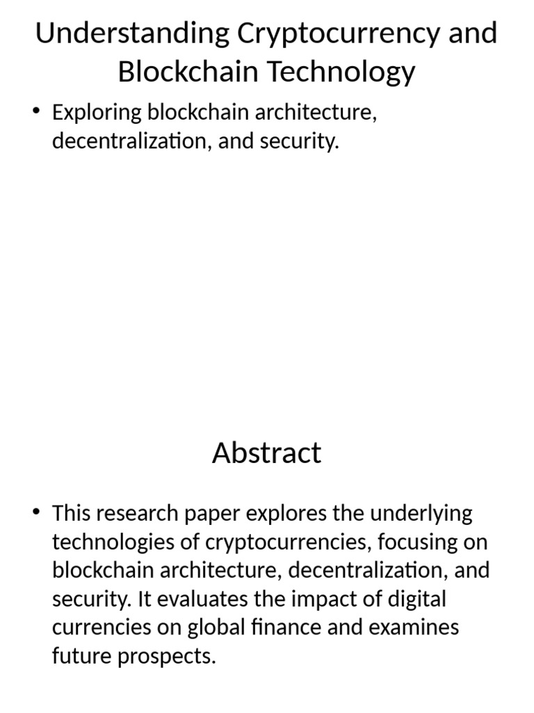 Understanding Cryptocurrency and Blockchain Technology | PDF