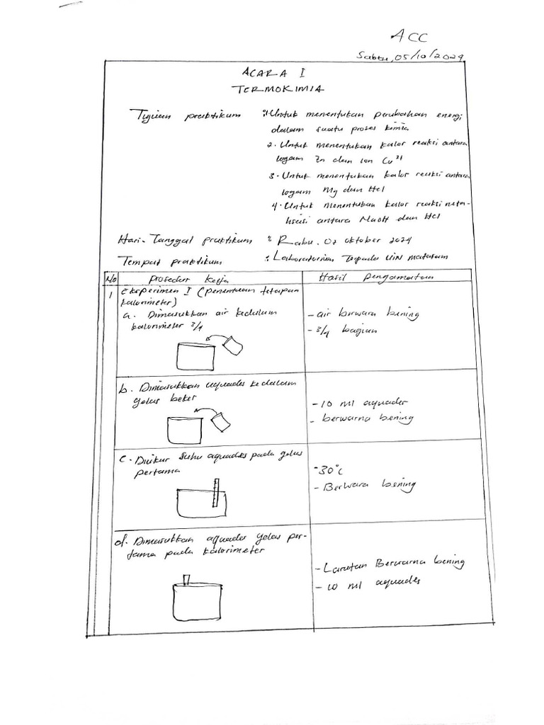 Lapsem Acara 1 Kimfis | PDF