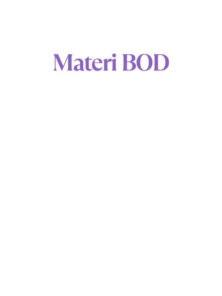 Materi BOD | PDF