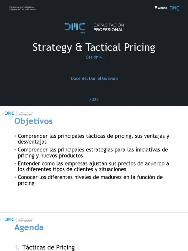 Clase 4. Strategy and Tactical Pricing | PDF | Precios | Mercado (economía)