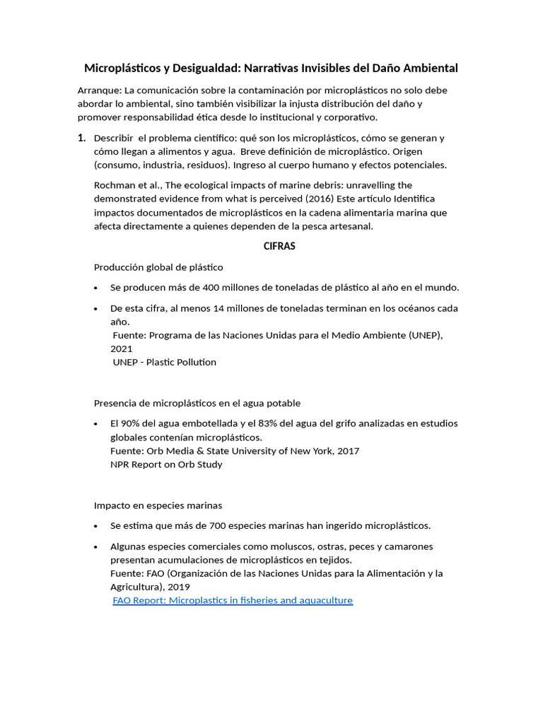 Microplásticos y Desigualdad 8 de Junio | PDF | Agua | Programa del ...