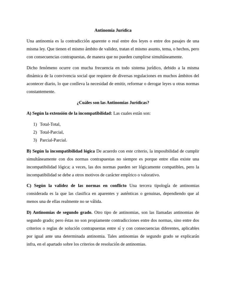 Antinomia Jurídica | PDF | Justicia | Crimen y violencia