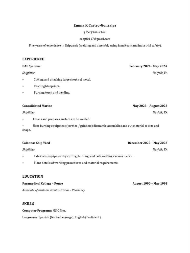 Resume 2024 Emma | PDF