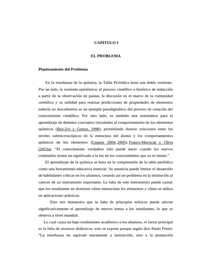 Cap I y Iiy III Tabla Periodica 5to G | PDF | Enseñando | Aprendizaje