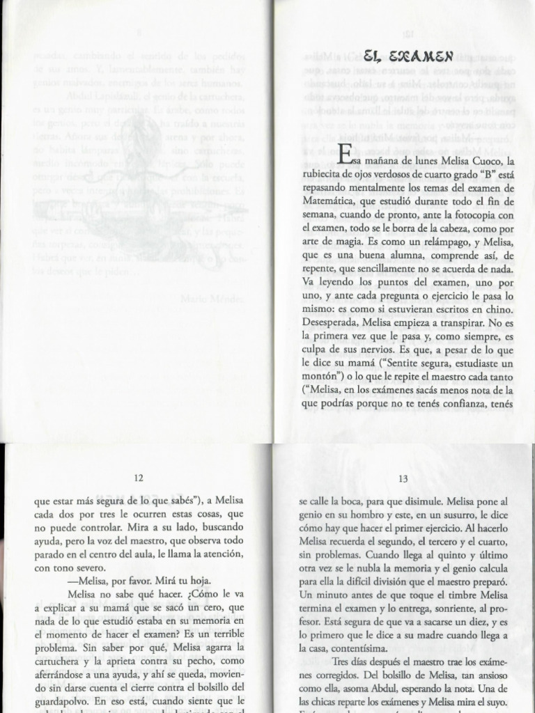 El Examen - Mario Mendez | PDF