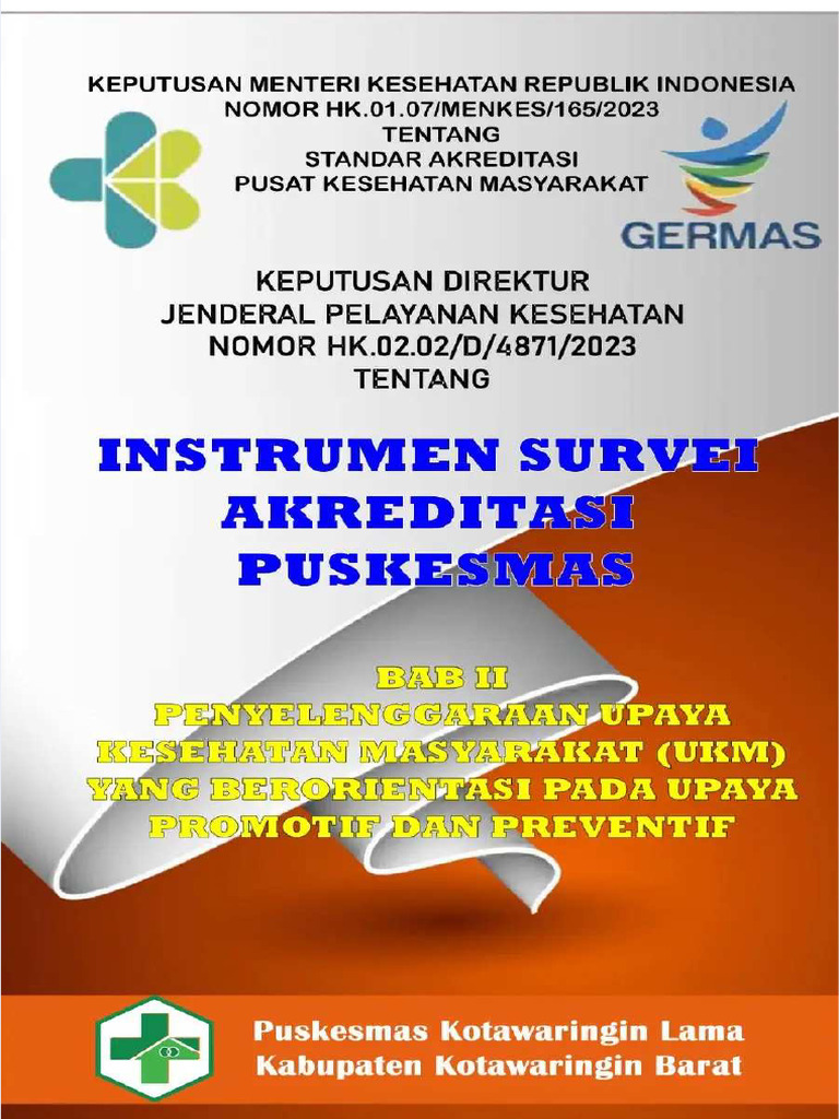 PDF Bab II Instrumen Akreditasi Puskesmas 2023 Compress | PDF