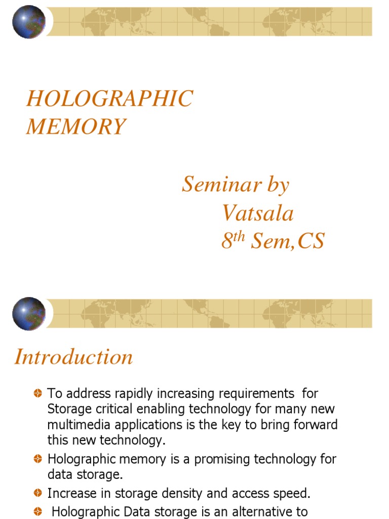 Holographic Memory Technology Overview | PDF | Computers