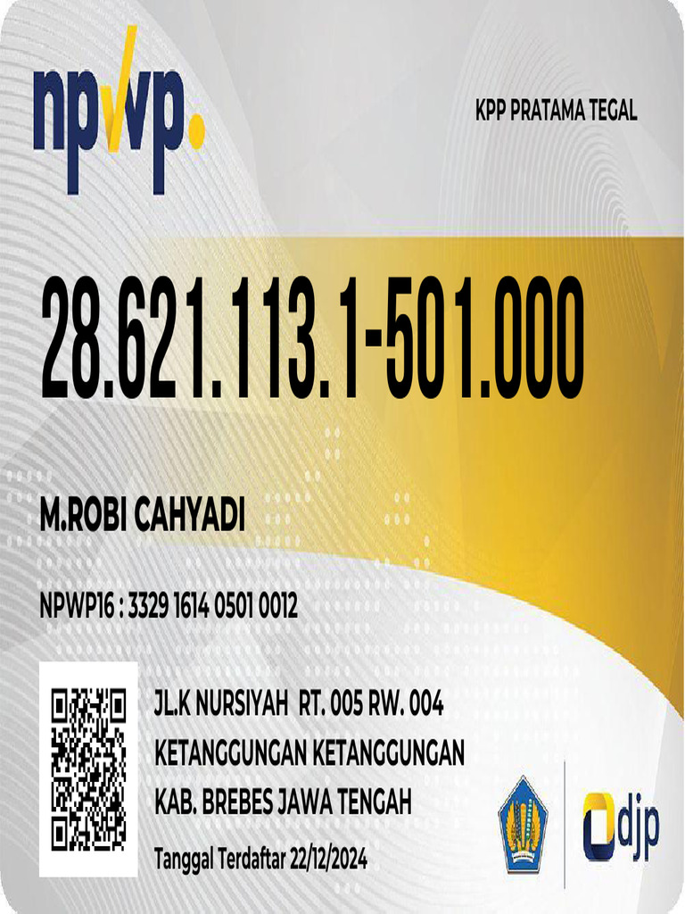 NPWP M.robi Cahyadi | PDF