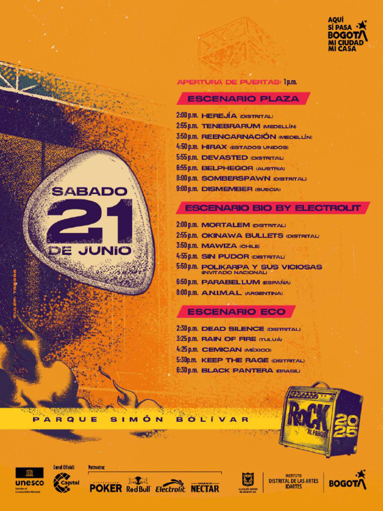 Programacion Rock Al Parque 2025 V1 | PDF
