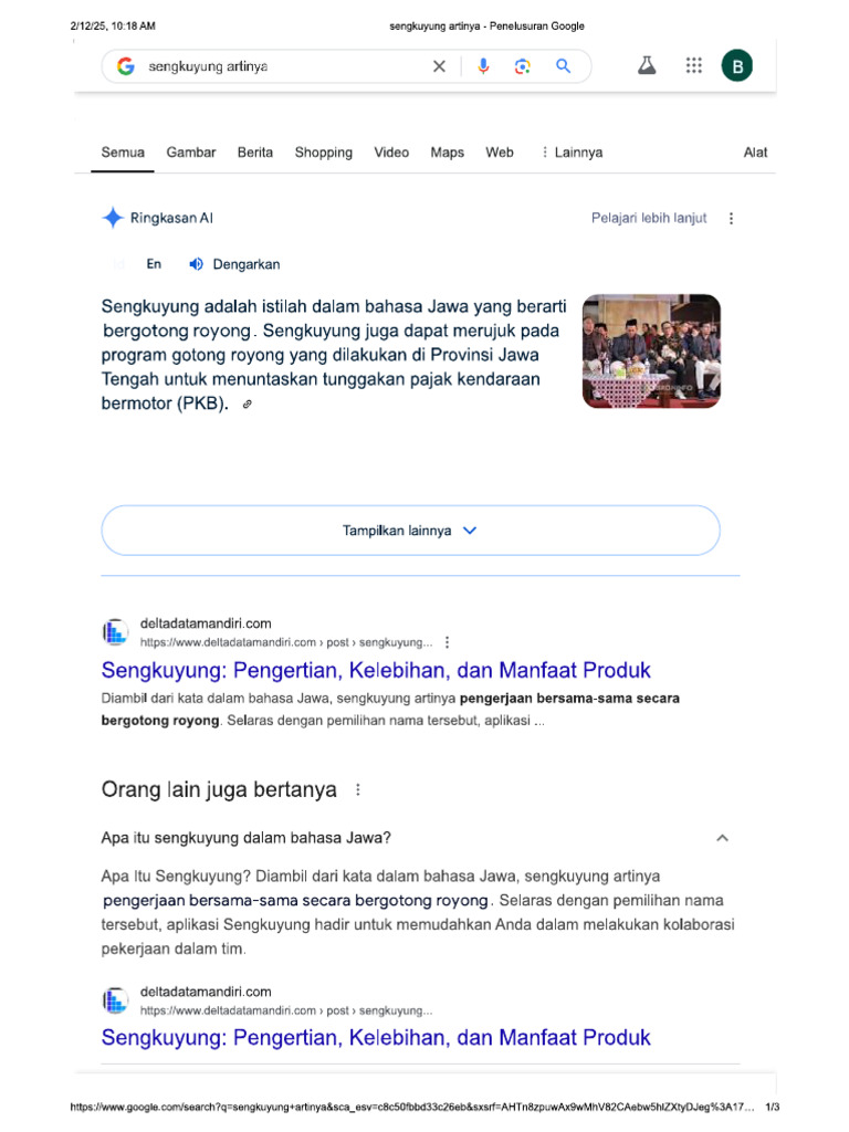 Sengkuyung Artinya | PDF