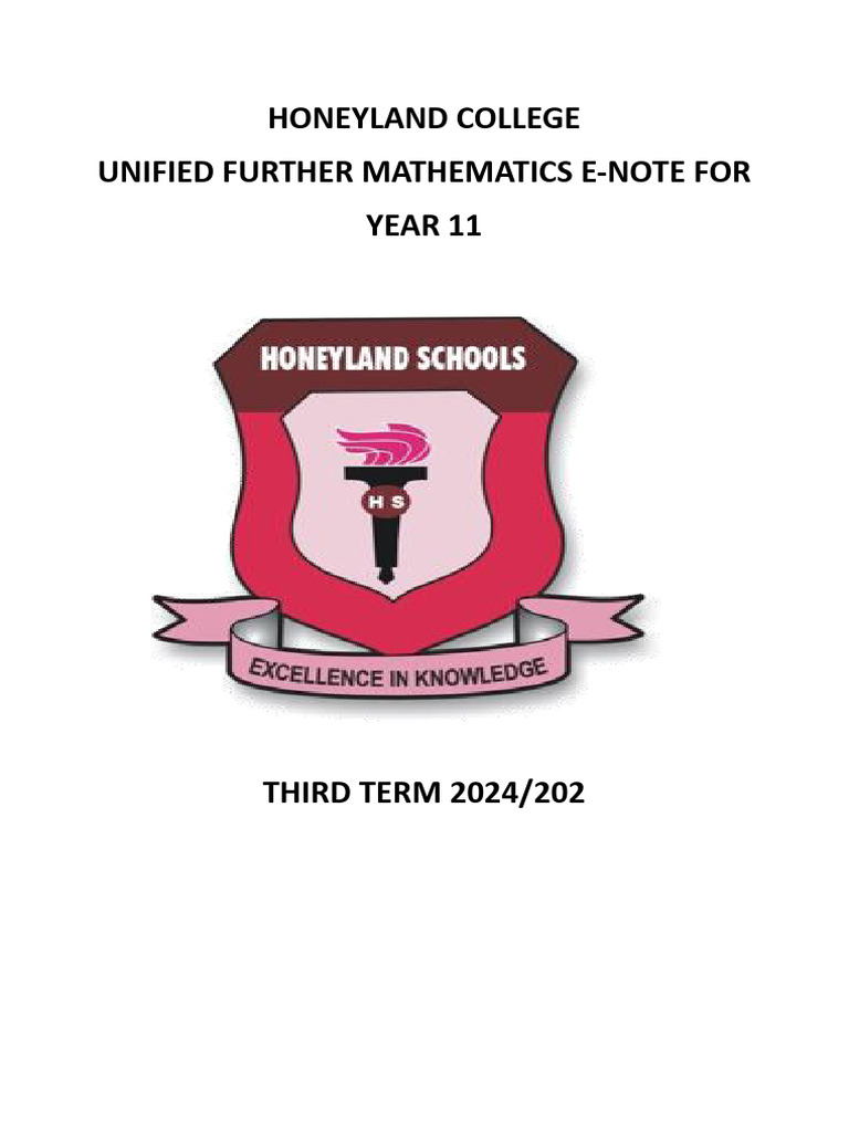 Year 11 Further Mathematics E-Note | PDF | Trigonometric Functions ...