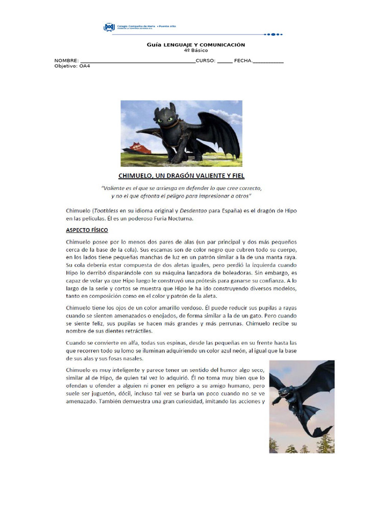 El Chimuelo Texto Simce | PDF