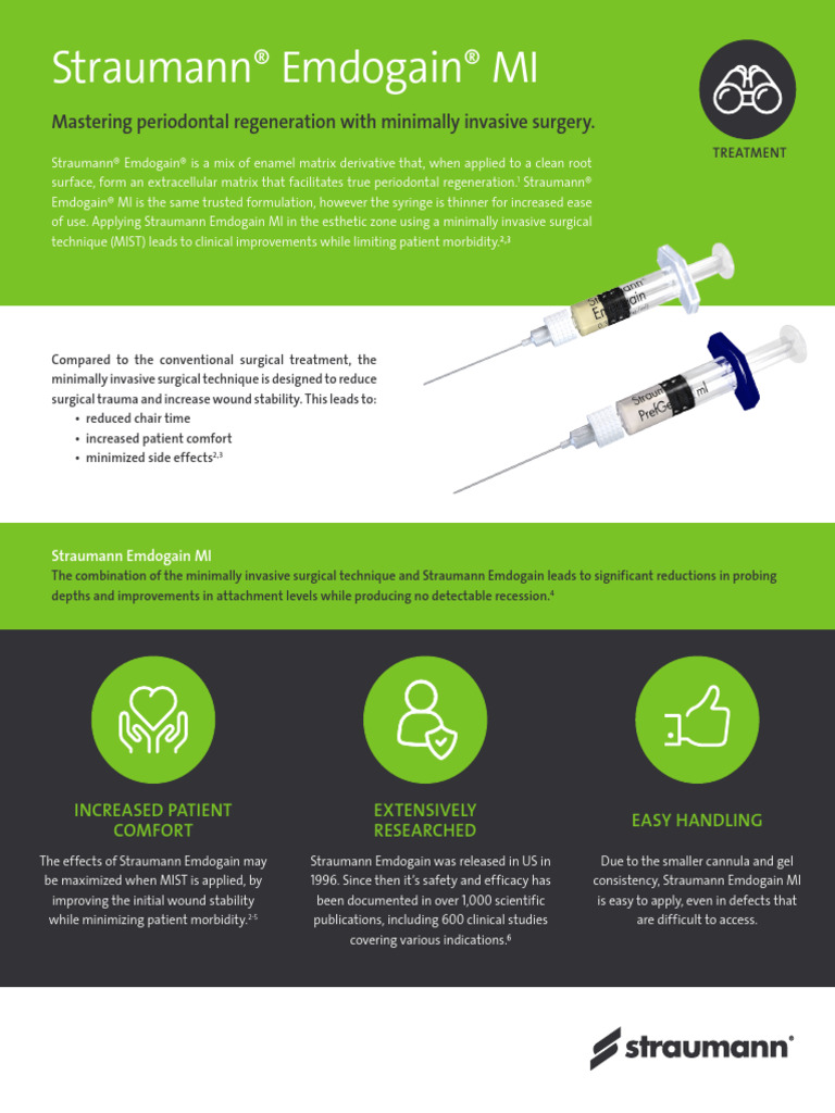 NAMLIT.1374 Emdogain MI Surgical Step by Step PMR | PDF ...