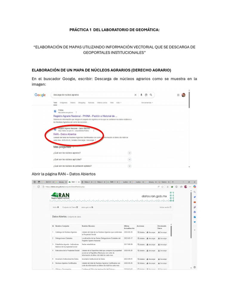 Práctica 1 de Laboratorio de Geomática | PDF | Mapa | Sistema de información geográfica