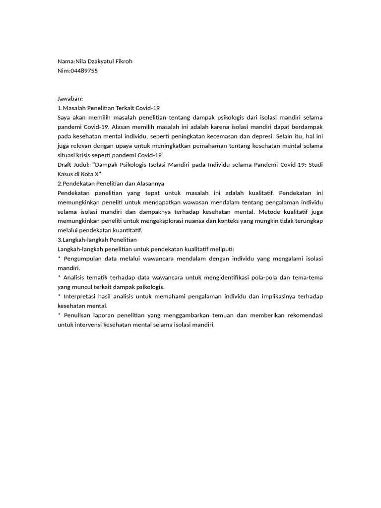 Tugas Metode Penelitian Sosial | PDF