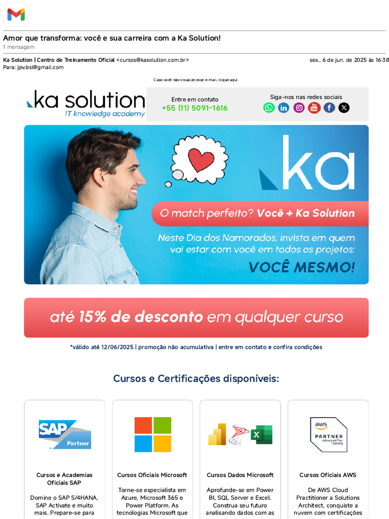 Gmail - Amor Que Transforma_ Você e Sua Carreira Com a Ka Solution! | PDF | Tecnologia da ...