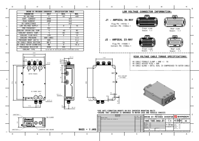 Swind EV PM100DX Inverter Specifications | PDF | Electrical Connector ...
