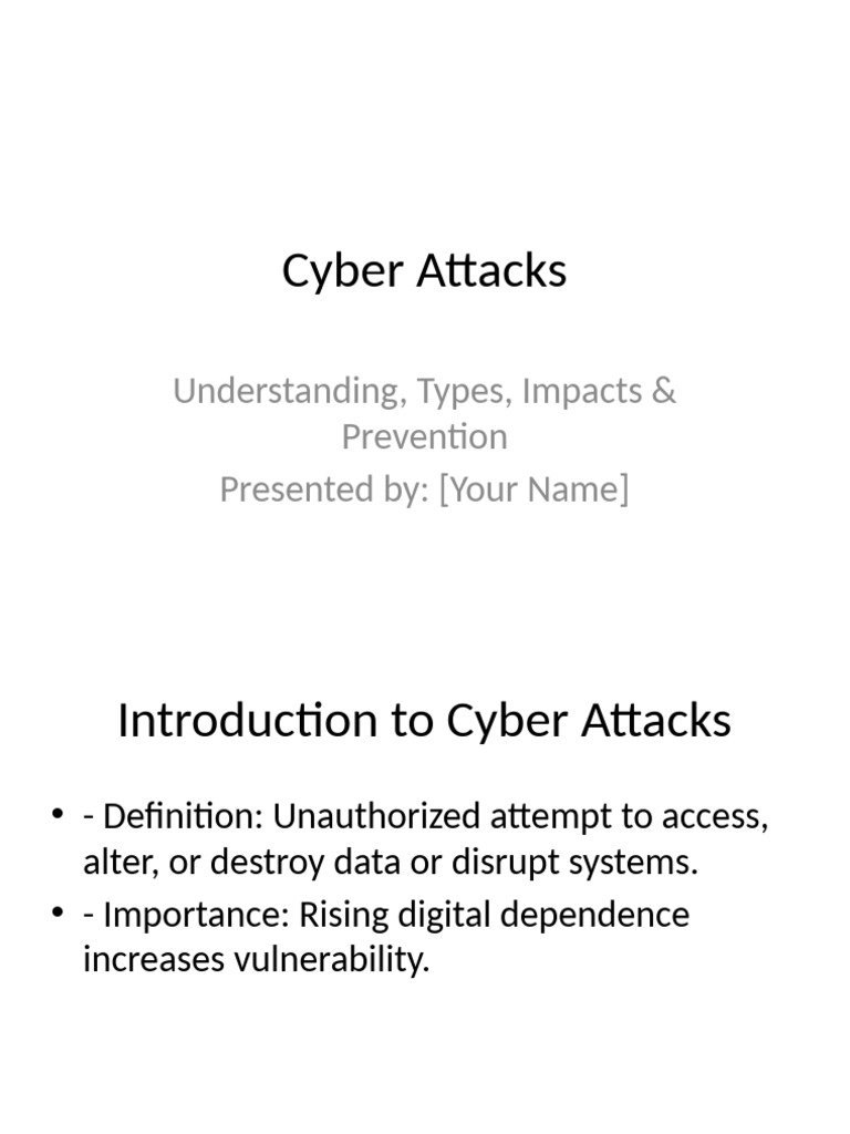 Cyber Attack Presentation | PDF