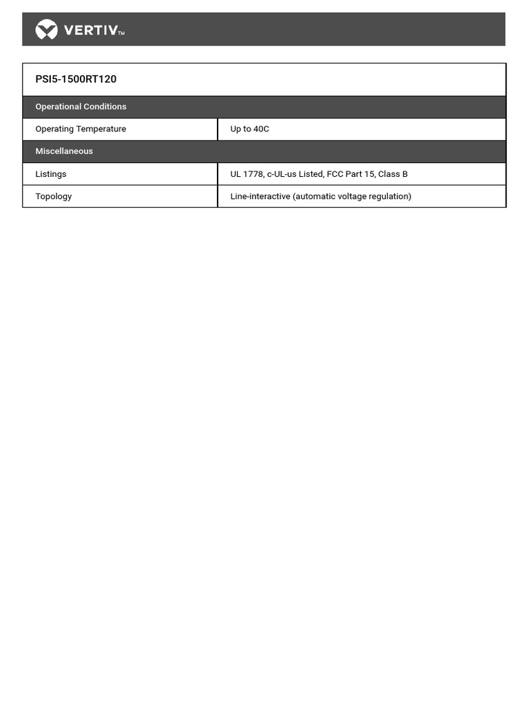 Psi5 1500rt120 | PDF
