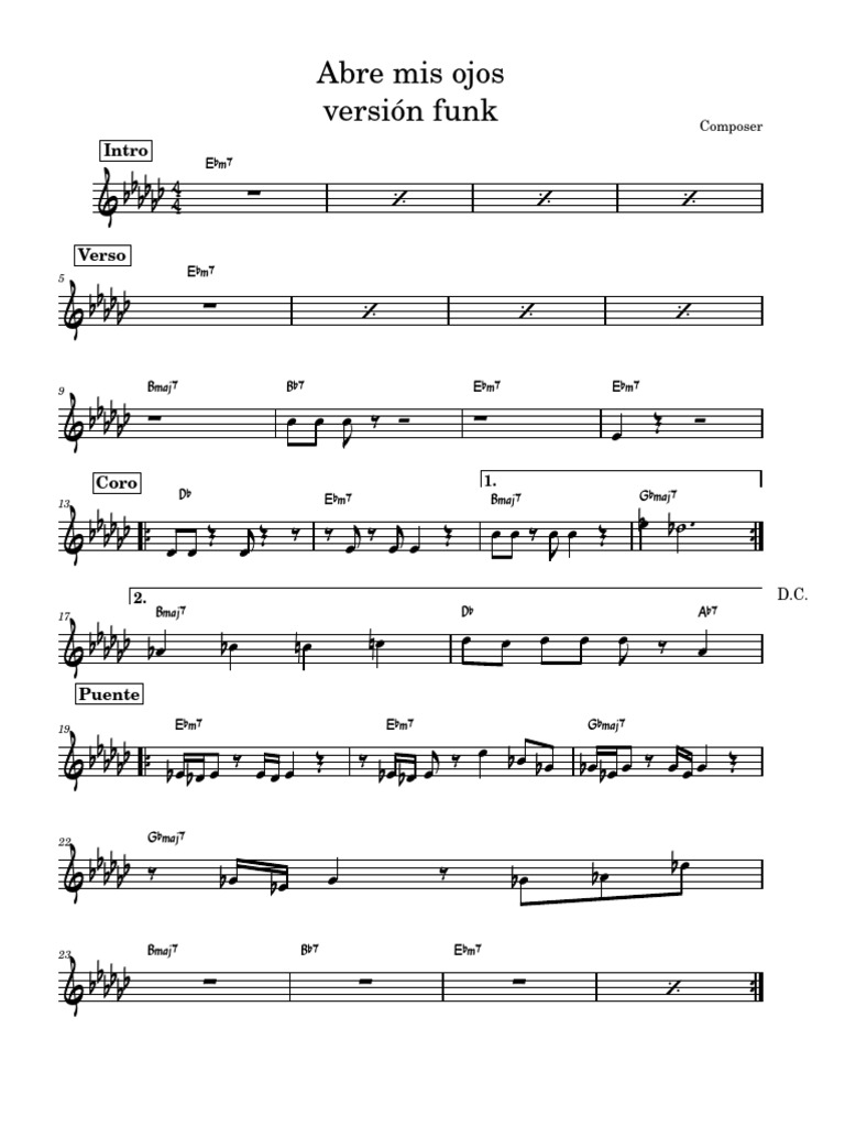 Abre Mis Ojos - Funk | PDF