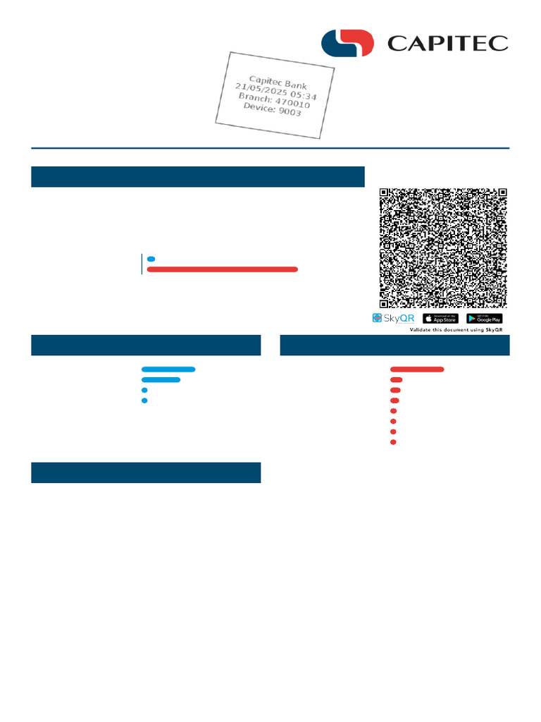 Capitec Bank Account Statement Summary | PDF | Debit Card | Credit Card